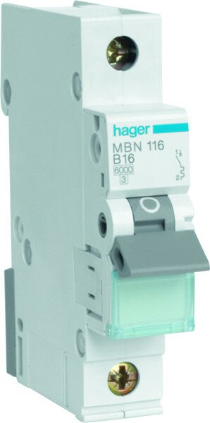 Hager MBN116 Sicherungsautomat 1P 6kA B-16A 1M sicher kaufen » tecedo.de